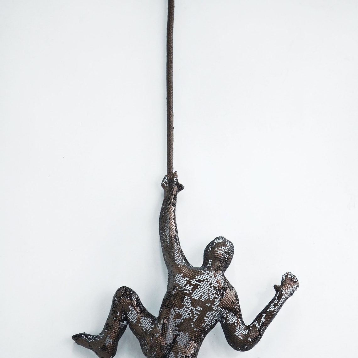 Rock climber Climbing Figure on the rope Metal art sports | Etsy