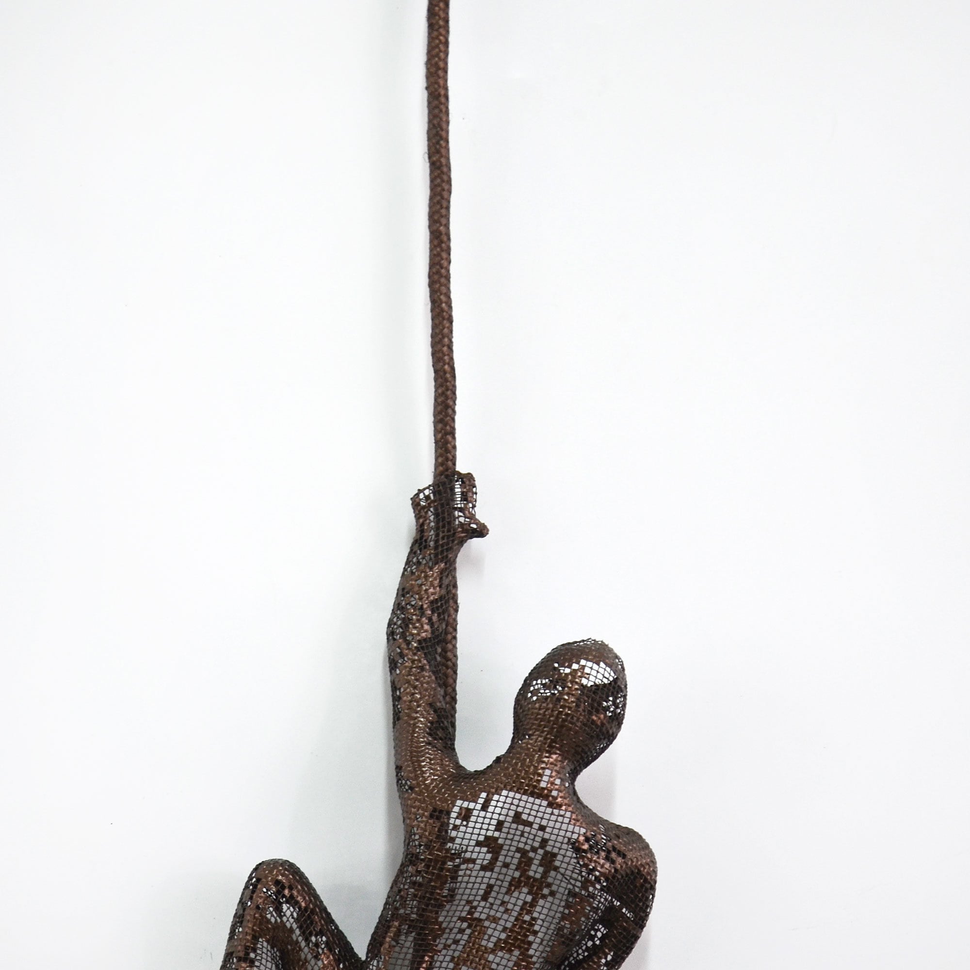 Wall hanging Climbing man on rope home decor metal | Etsy