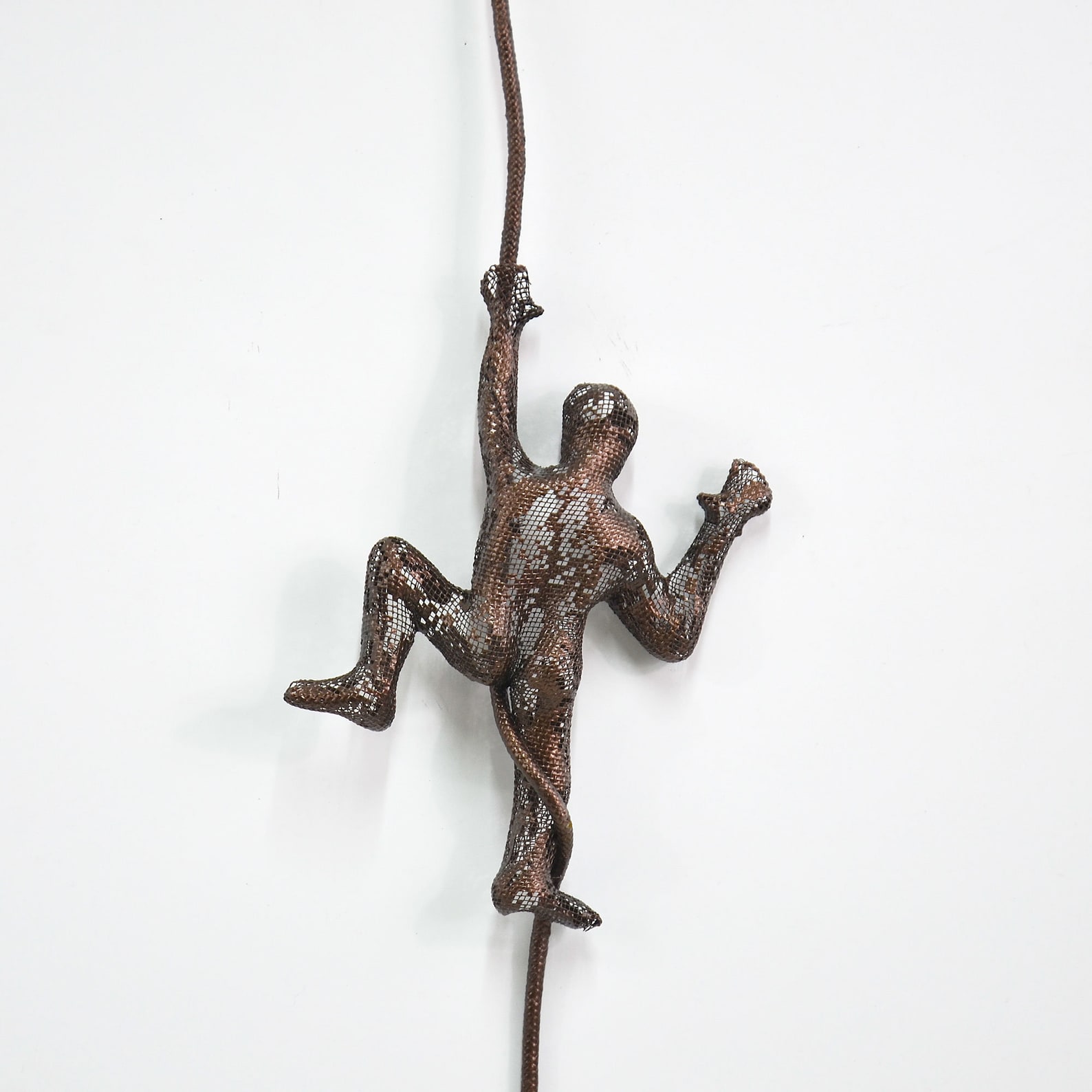 Miniature Metal Sculpture Climbing Man on the Rope Wall - Etsy
