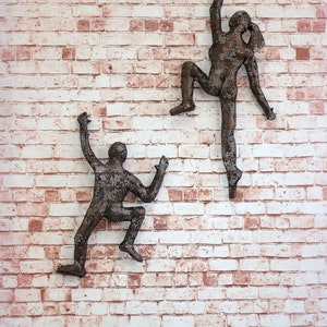 Climbing Woman Figure Metal Wall Art Rock Climber Wire Mesh - Etsy