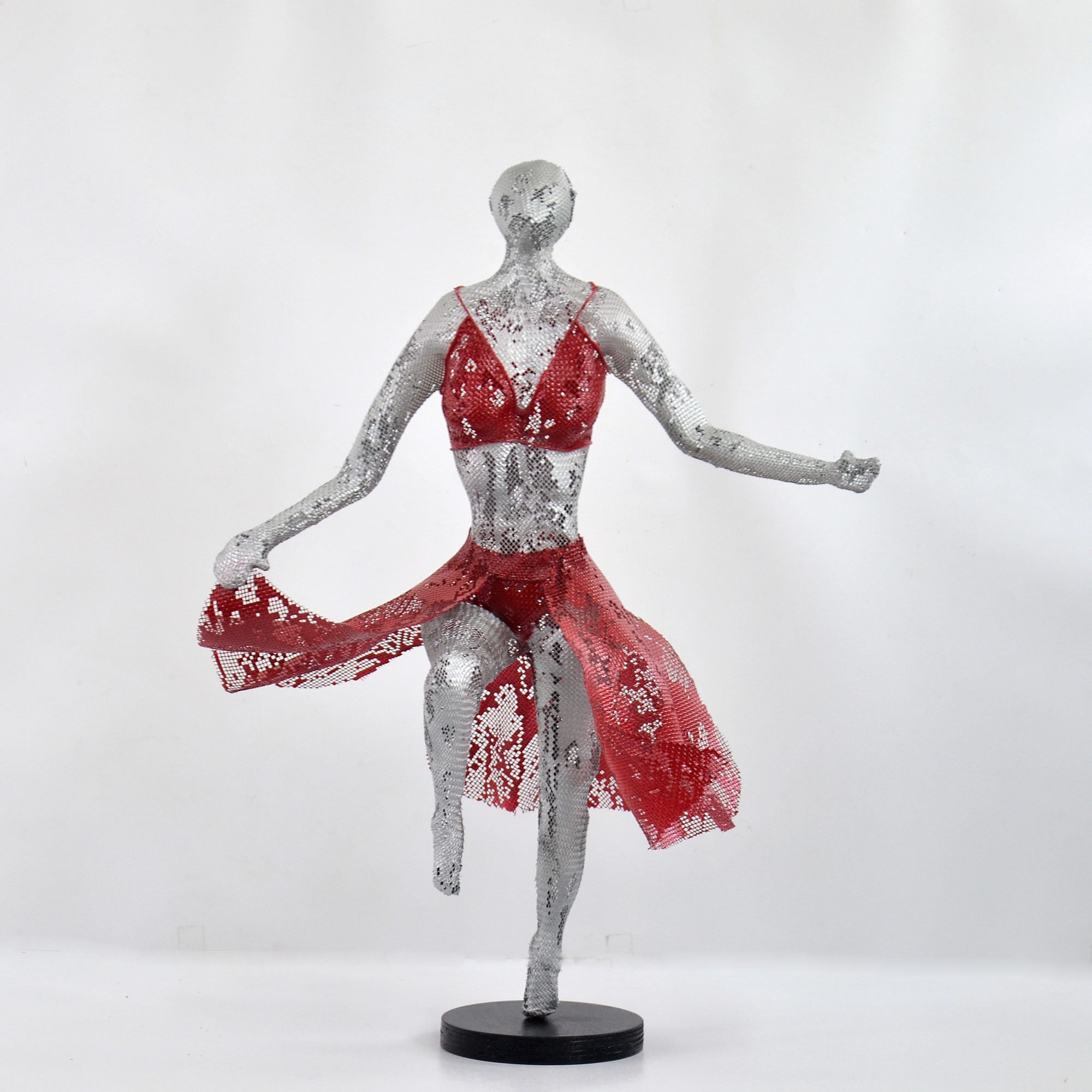 Metal Sculpture, Ballet Dancer Sculpture, Metal Wire Mesh, Handmade ...