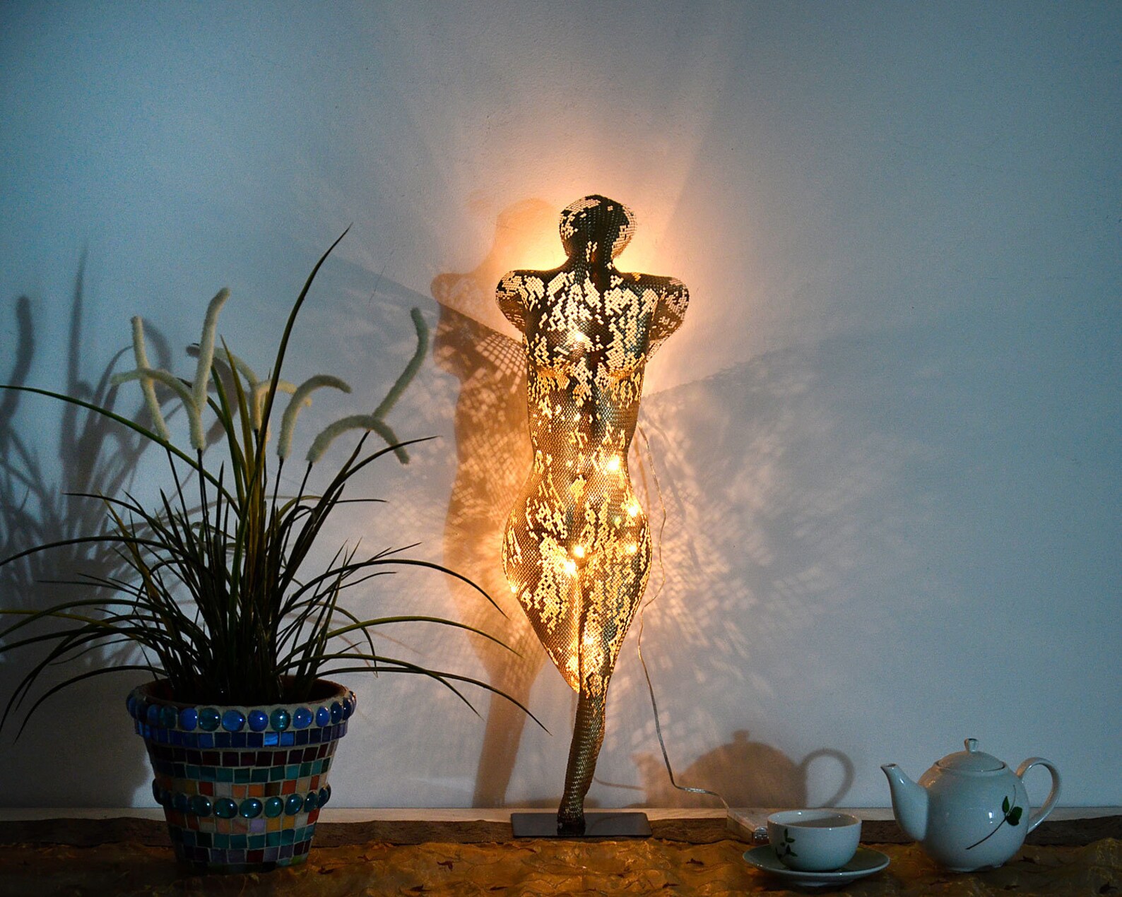 Modern Metal Sculpture Woman Torso Wire Mesh Sculpture - Etsy