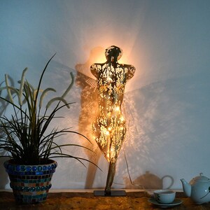 Modern metal sculpture woman torso wire mesh sculpture | Etsy