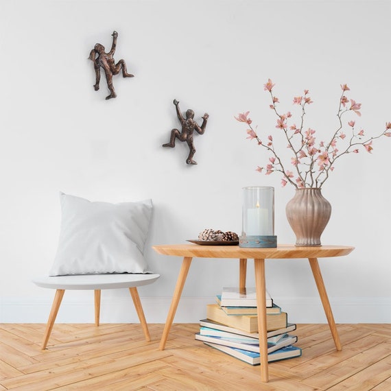 Metal Wall Art SET of 2 Miniature Climbing Figure Wall Decor - Etsy