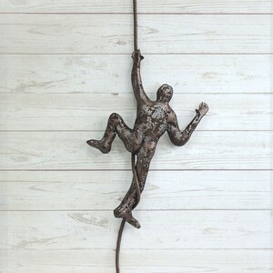 Rock climber Climbing Figure on the rope Metal art sports | Etsy