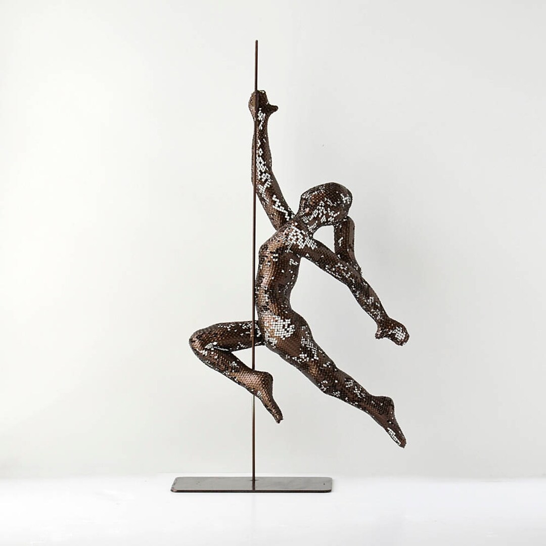 Acrobat Sculpture, Pole Dancer, Modern Original Sculpture, Contemporary ...