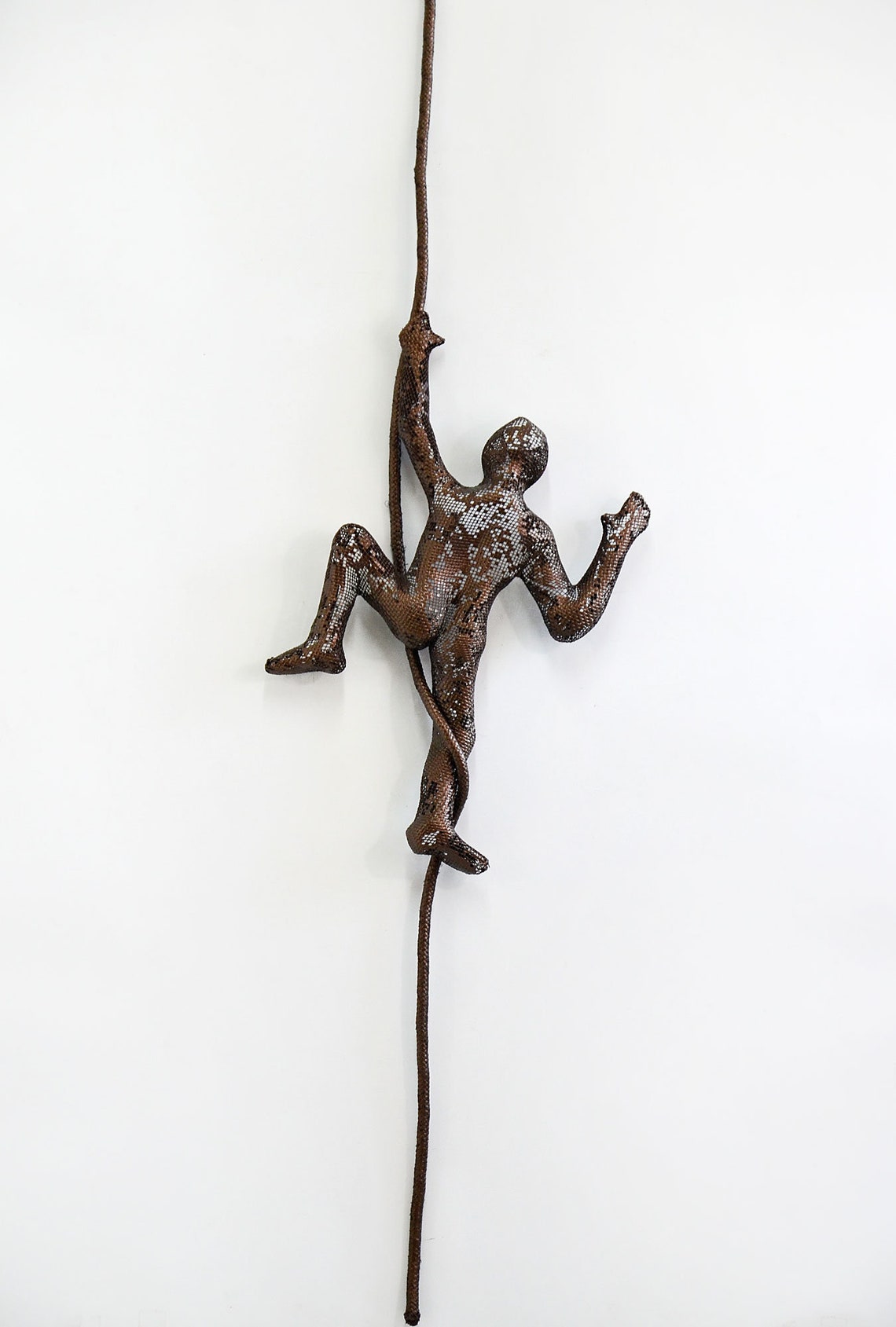 Rock Climber Climbing Figure on the Rope Metal Art Sports - Etsy
