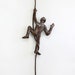 Rock Climber, Climbing Figure on the Rope, Metal Art, Sports Decor ...