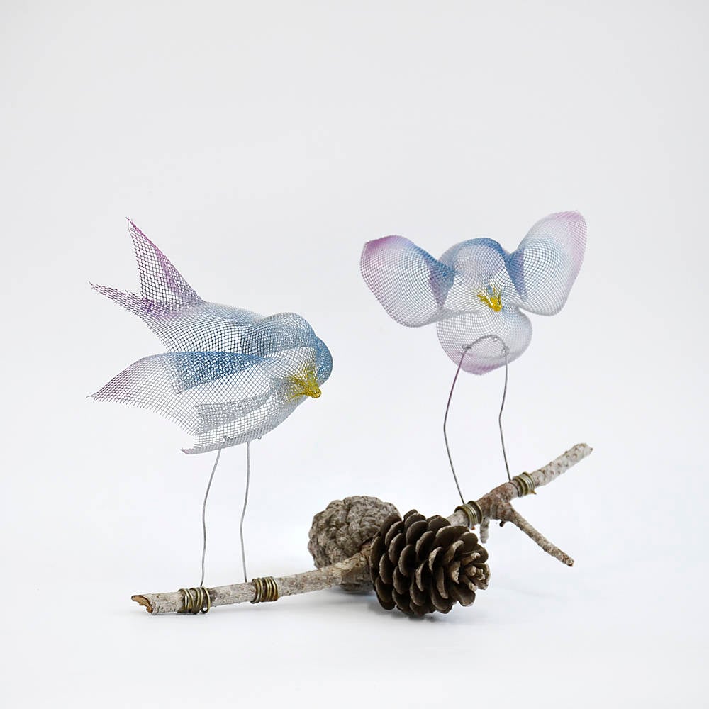 Set of 2 Bird sculptures Abstract bird Metal bird sculpture | Etsy