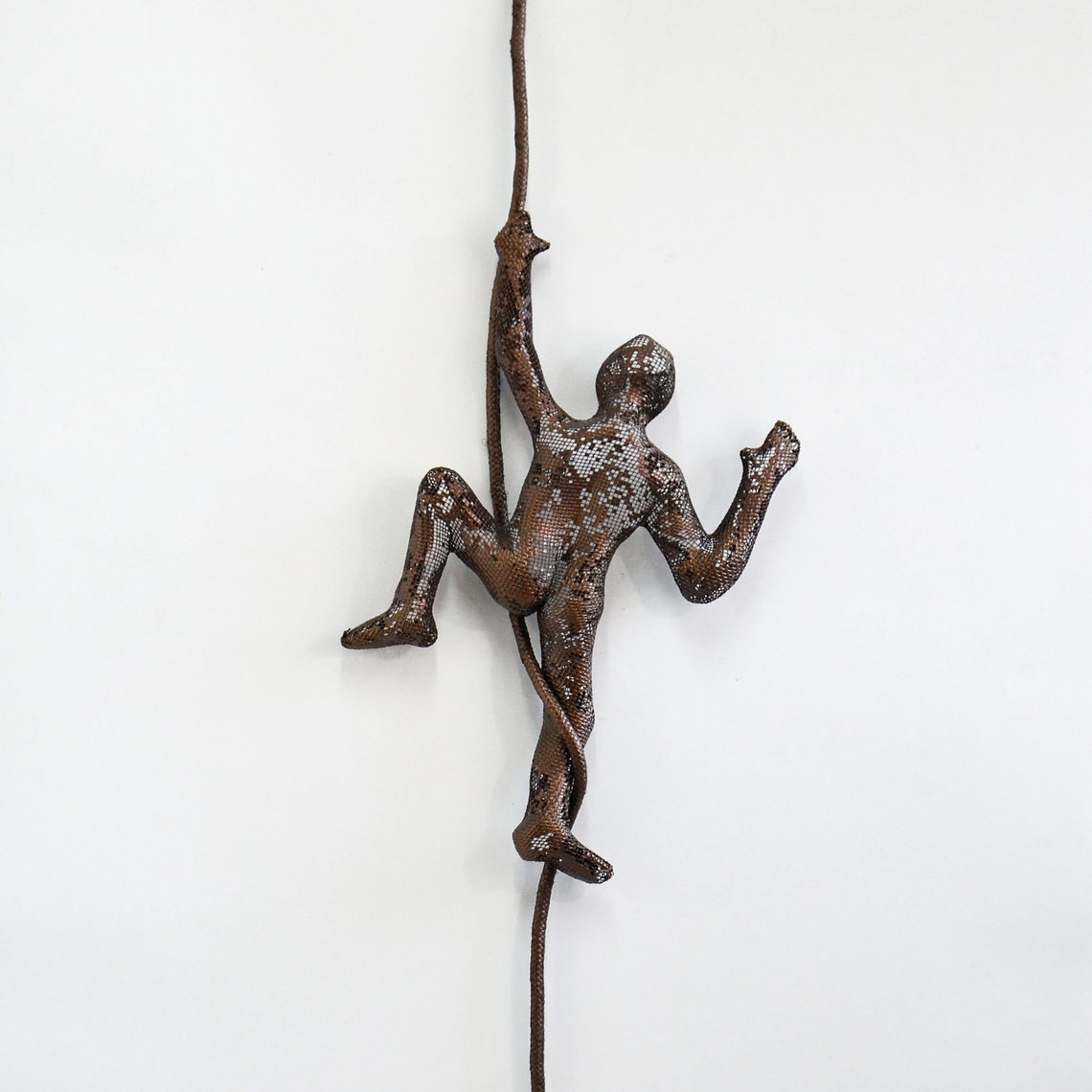 Rock Climber Climbing Figure on the Rope Metal Art Sports - Etsy
