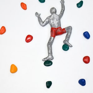 Climbing Man Figure, Metal Wall Art, Rock Climber, Wire Mesh Sculpture ...