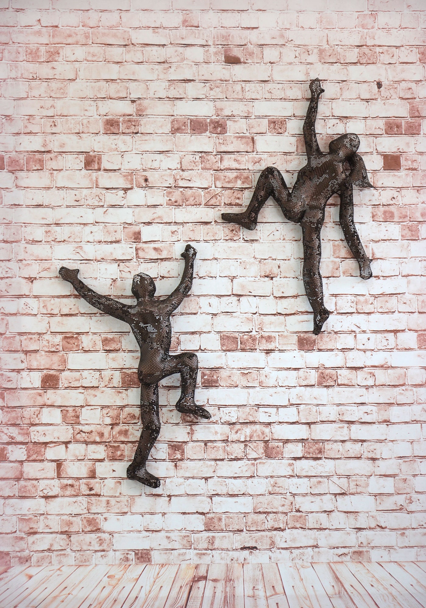 Metal Sculpture of a Climbing Man Metal Wall Art Climber 3d | Etsy