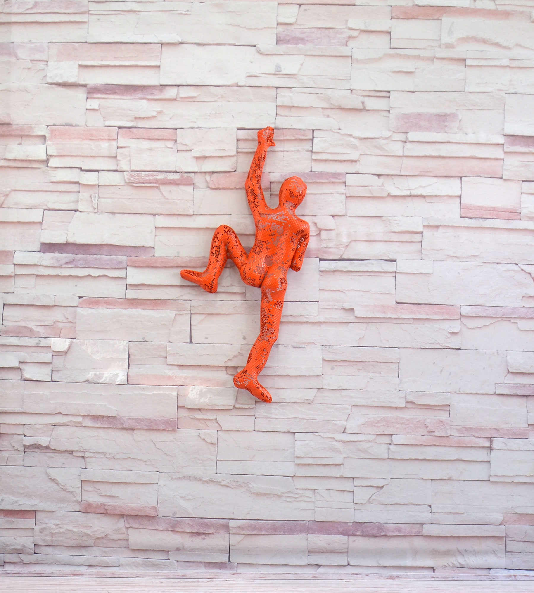 3d Wall Art Climbing Man Sculpture Home Decor Metal Wall | Etsy