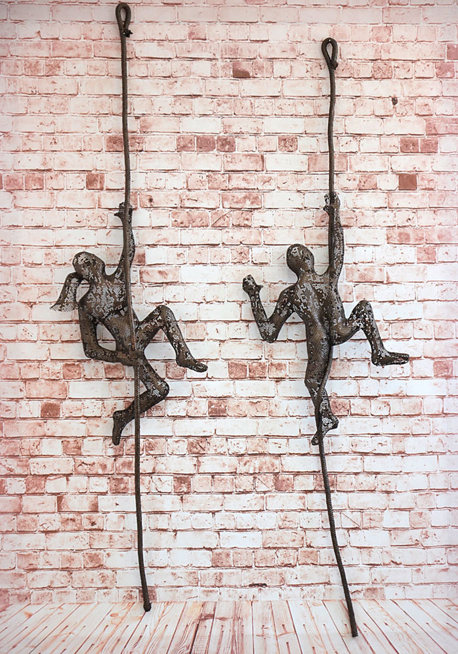 Climbing Man Sculpture Metal Wall Art Gift for Home Decor | Etsy