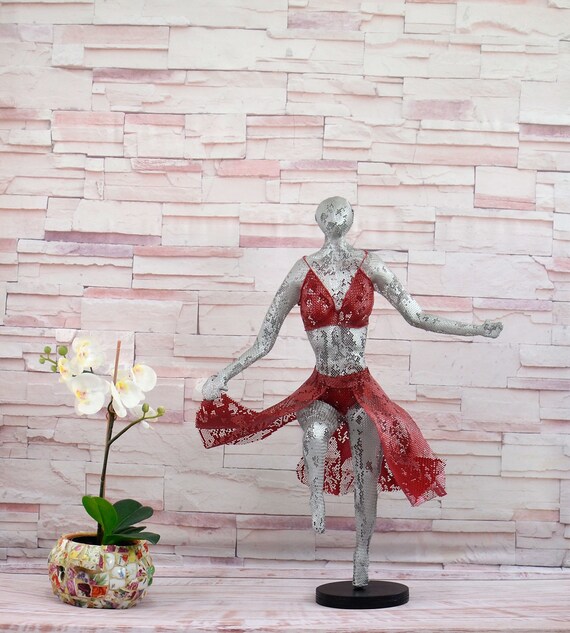 Metal Sculpture Ballet Dancer Sculpture Metal Wire Mesh - Etsy