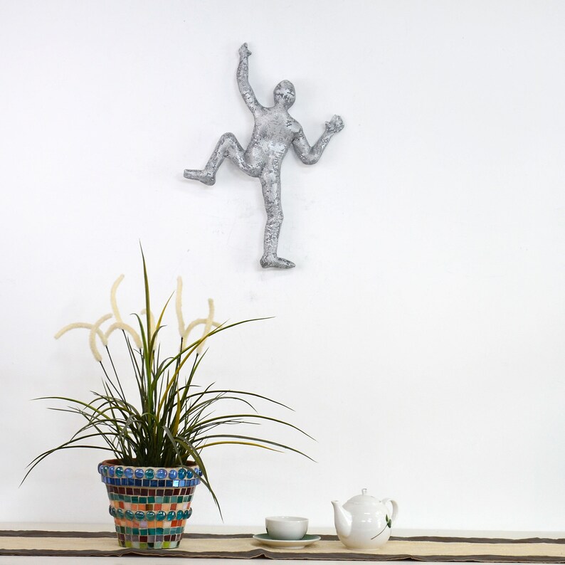 Climbing man sculpture wire mesh sculpture Hanging | Etsy