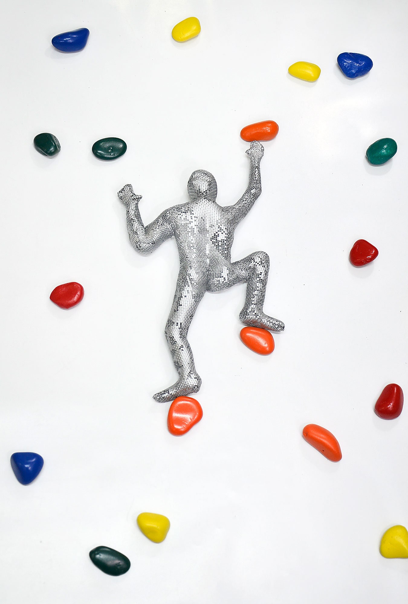 Climbing Man Sculpture, Wire Mesh Sculpture, Hanging Sculpture, Modern ...
