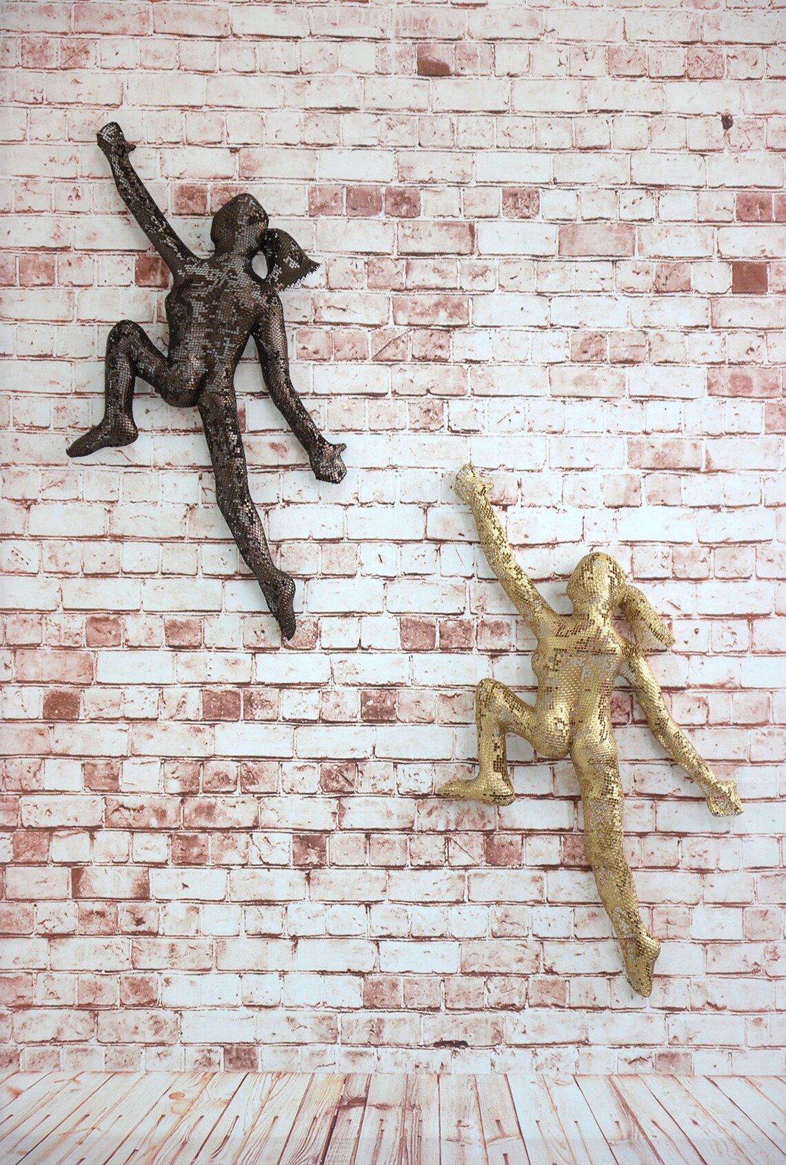 Climbing Woman Figure Metal Wall Art Rock Climber Wire Mesh | Etsy