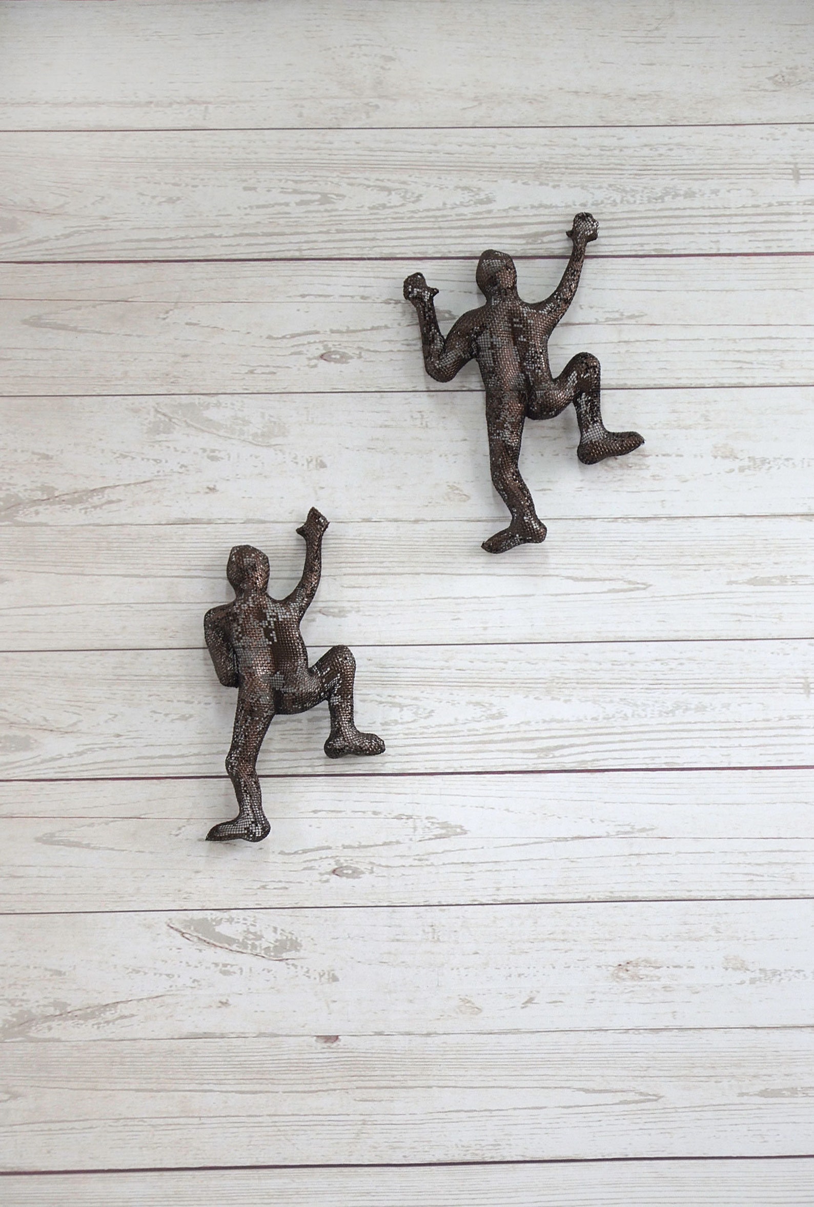 SET of 2 Miniature climbing figure wall decor wall hanging | Etsy