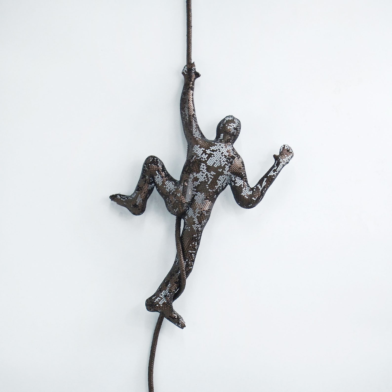 Rock climber Climbing Figure on the rope Metal art sports | Etsy