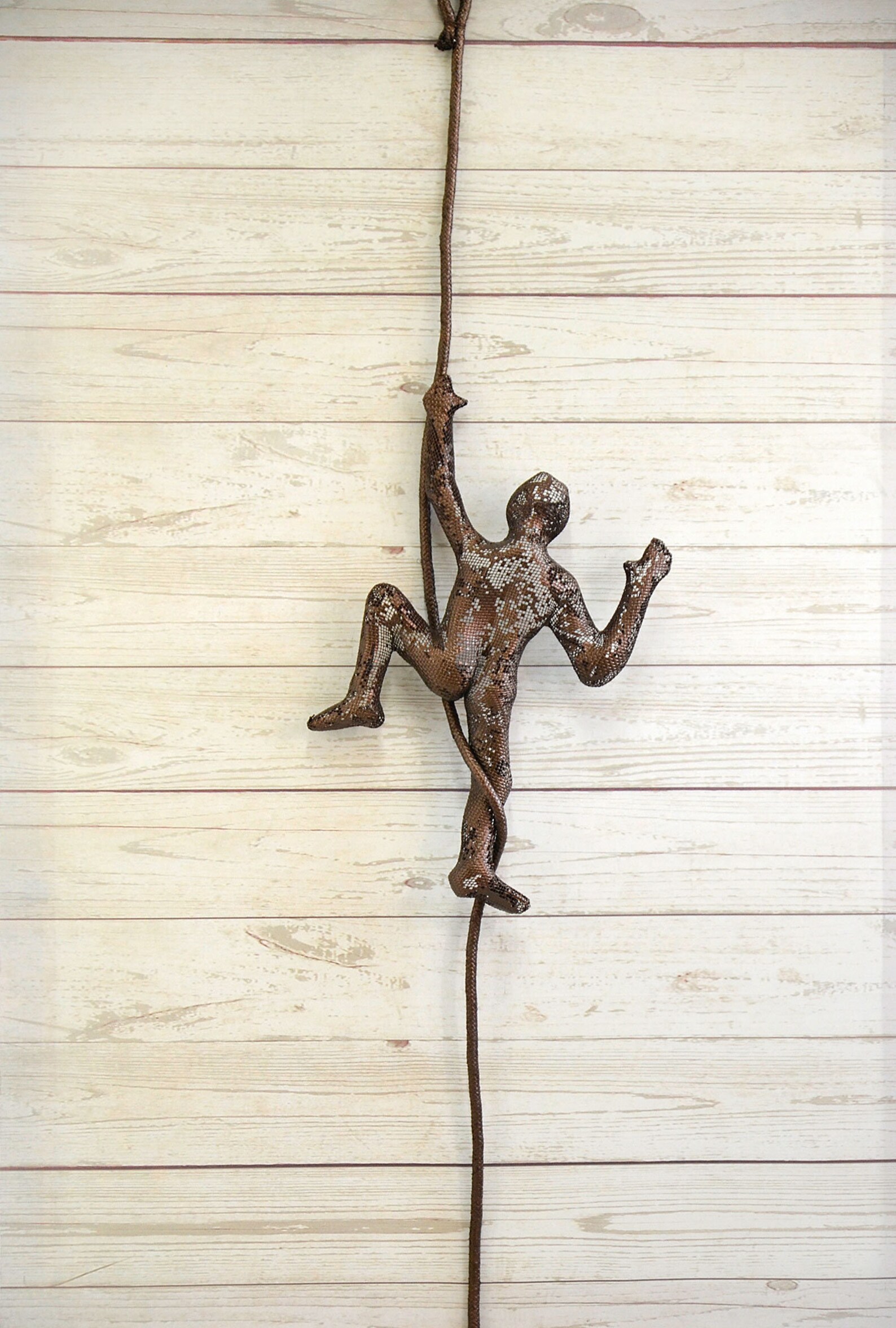 Rock Climber Climbing Figure on the Rope Metal Art Sports - Etsy