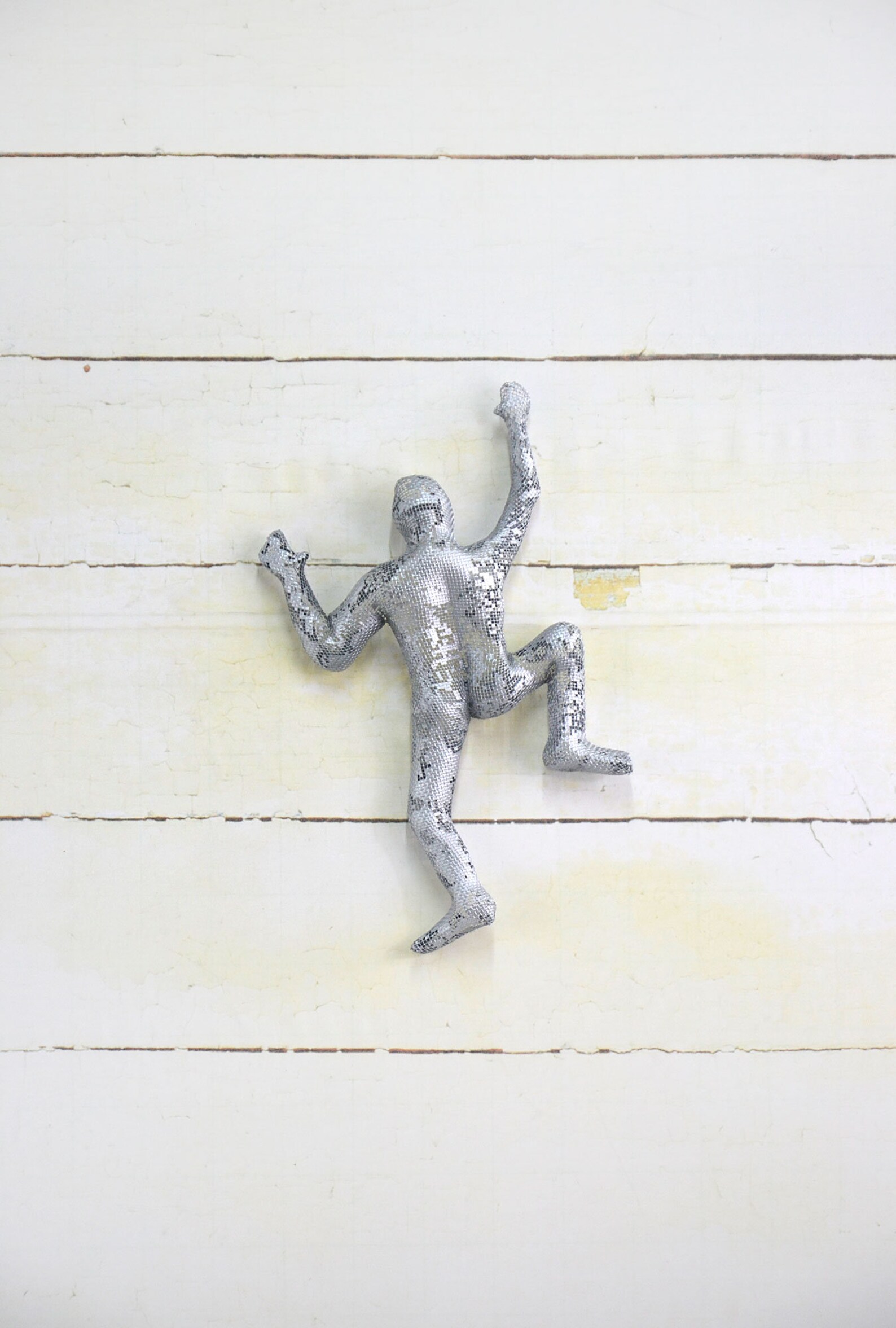 Climbing Man Sculpture Wire Mesh Sculpture Hanging - Etsy