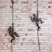 Metal Sculpture, Miniature Climbing Man Sculpture on Rope, Wire Mesh ...