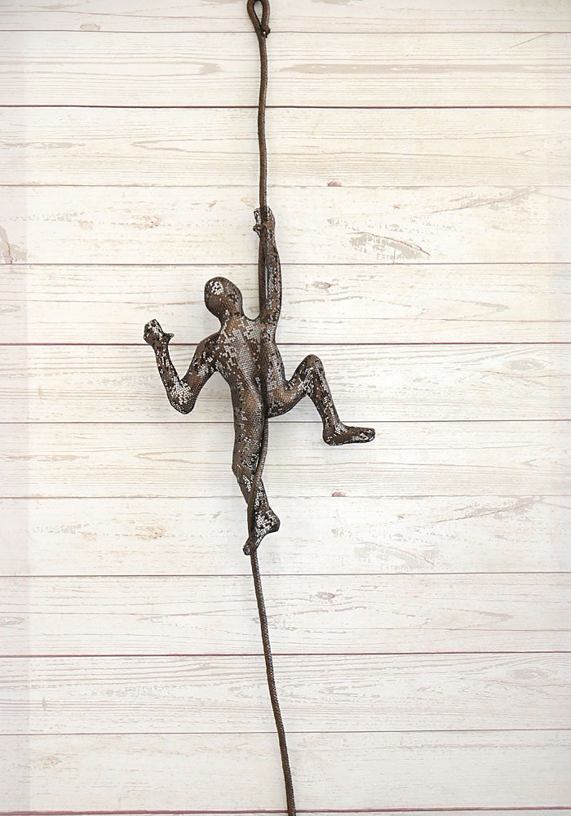 Climbing Man Sculpture Metal Wall Art Gift for Home Decor | Etsy