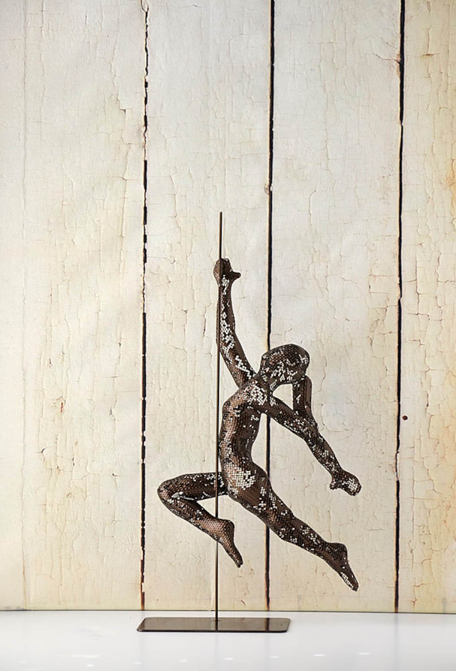 Acrobat sculpture Pole dancer Modern Original Sculpture | Etsy