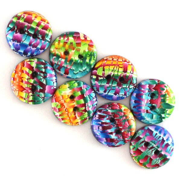 Rainbow Buttons - Etsy