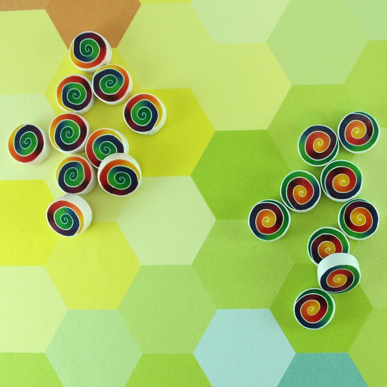 Rainbow Gradient Round Spiral Jewelry Beads DIY Pendant | Etsy