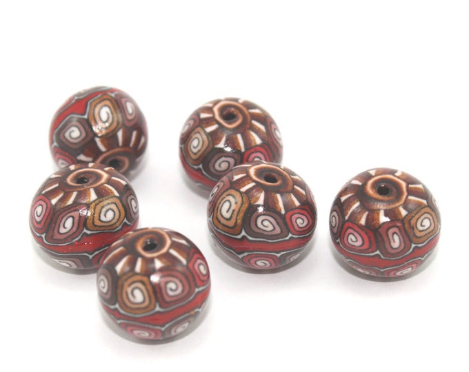 Elegant Beads Polymer Clay Beads Spirals and Stripes Beads - Etsy
