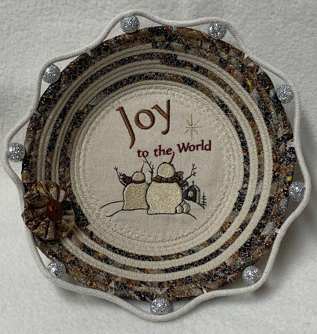 Joy to the World Rope Bowl: Christmas Holiday Decoration - Etsy