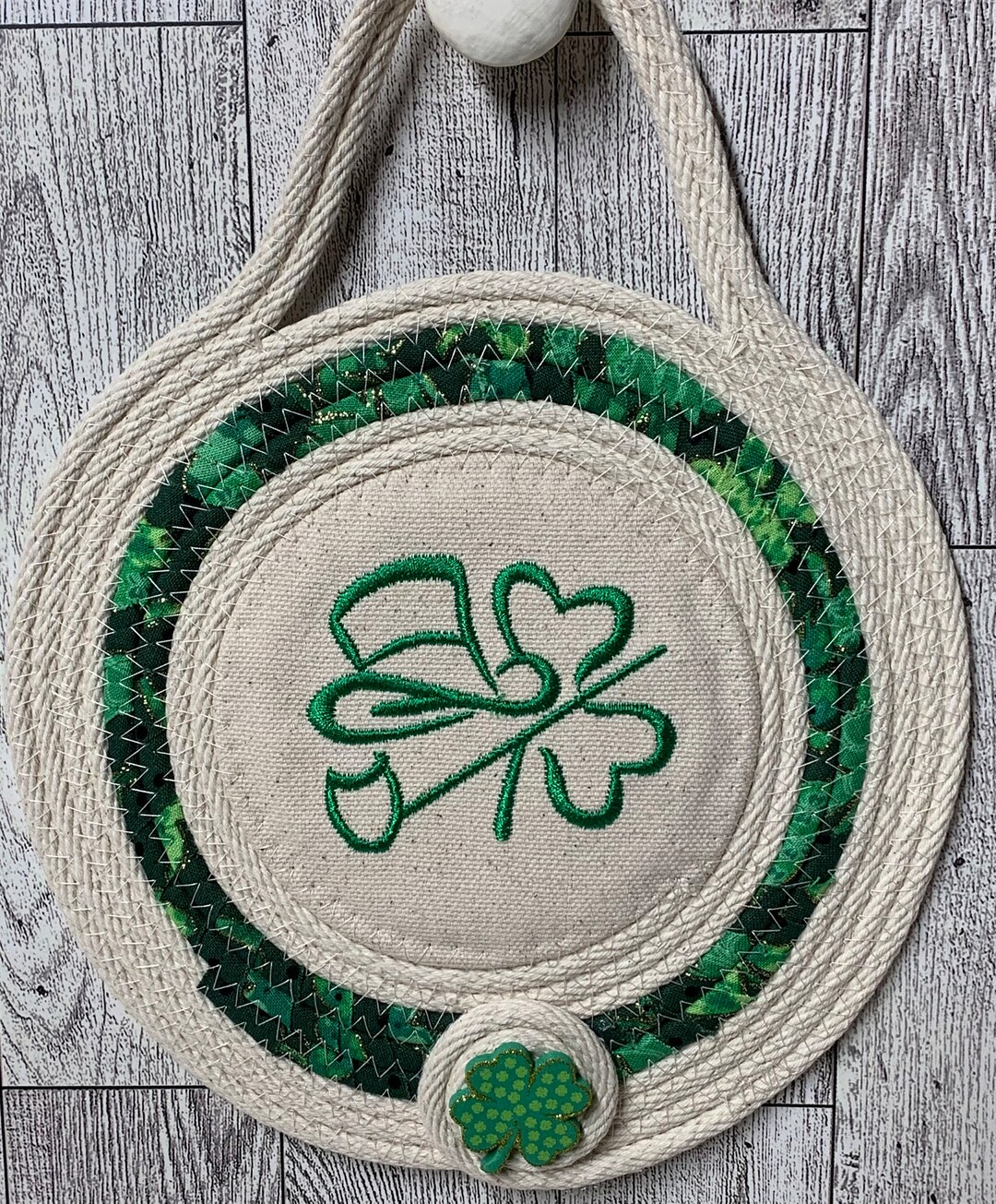 Irish Doorknob Hanger, Wall Decoration for St Patty's Day, Coiled Rope ...