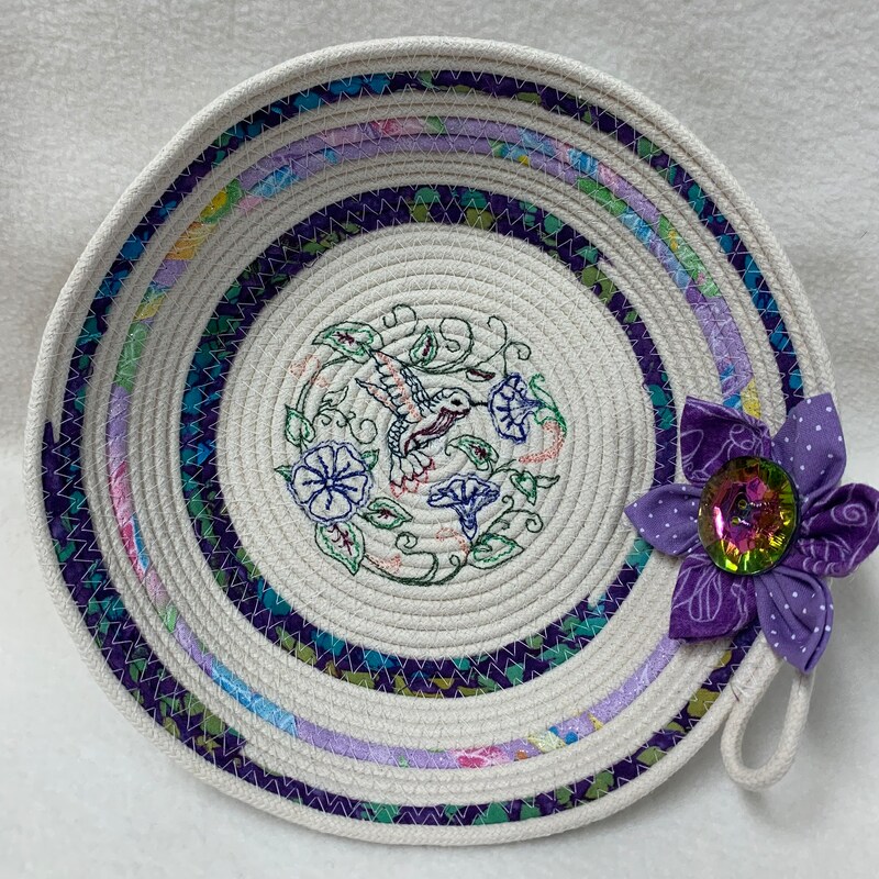 Embroidered Rope Baskets - Etsy