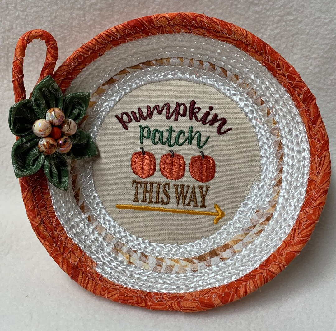 Pumpkin Patch Rope Bowl, Rope Basket for Autumnt, Fall Rope Basket ...