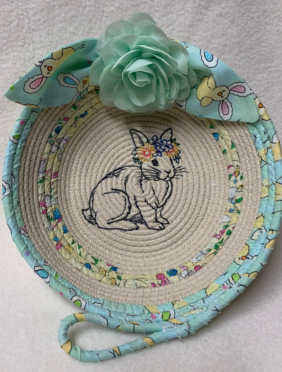 Easter Rope Bowl Bunny Rope Basket Clothesline Rope Basket - Etsy