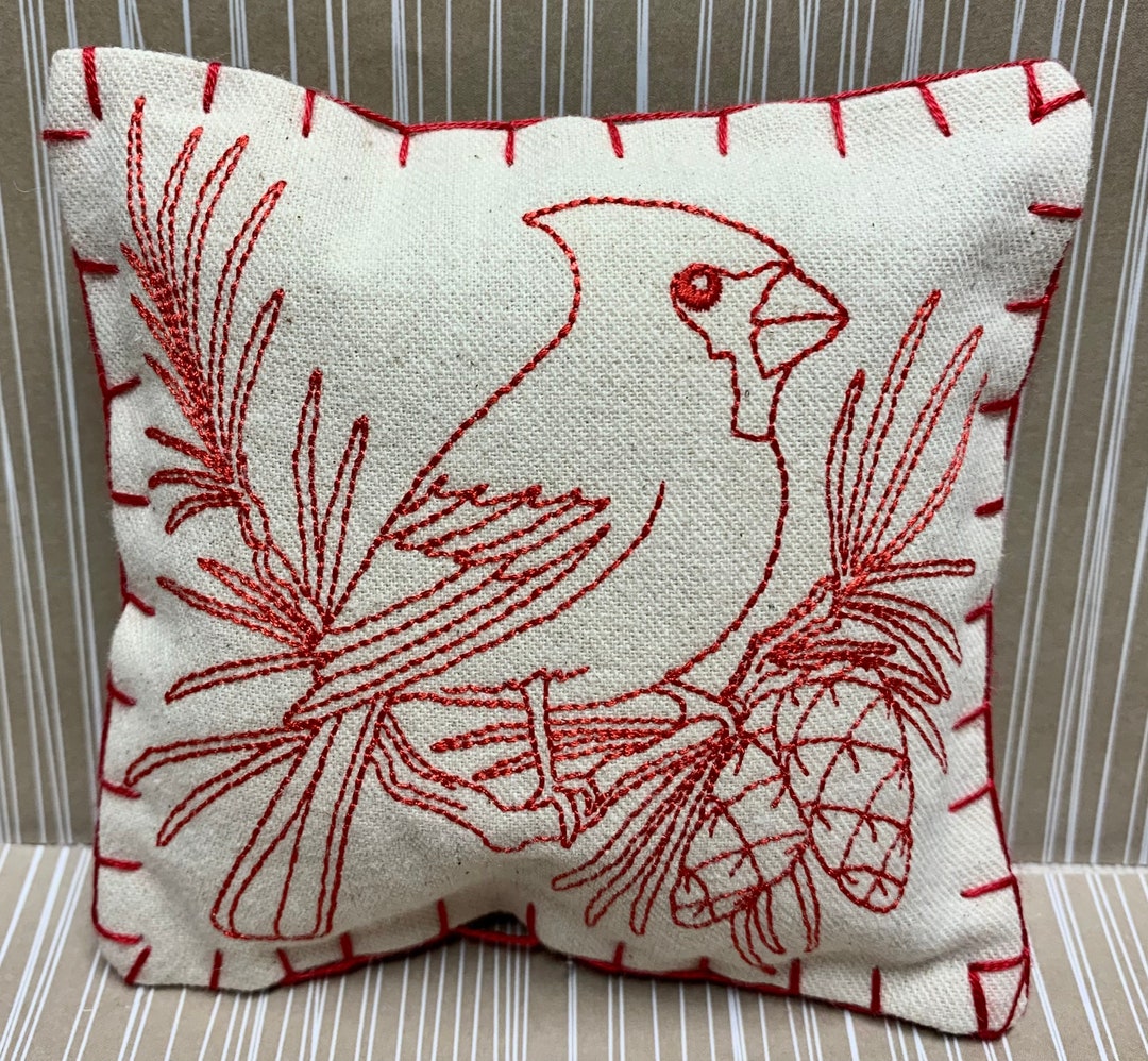 Cardinal Pillow Tuck - Mini Cardinal Pillow - Cardinal Bread Bowl ...