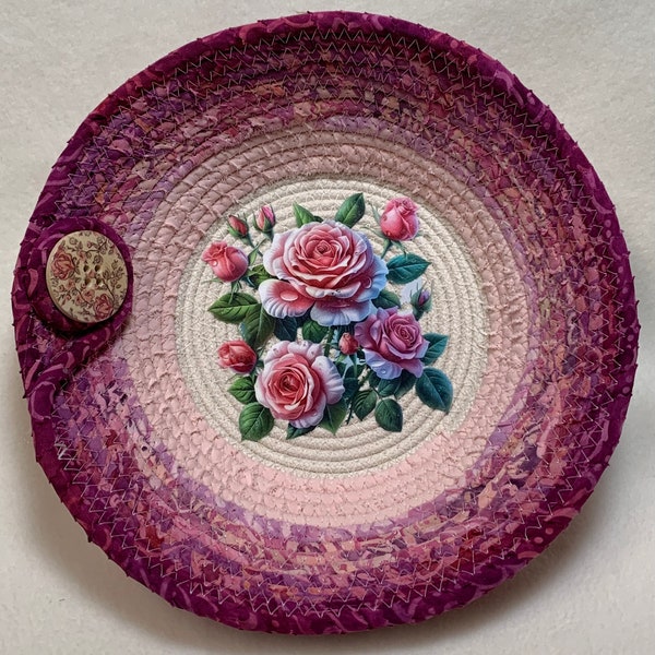 Embroidered Rope Baskets - Etsy