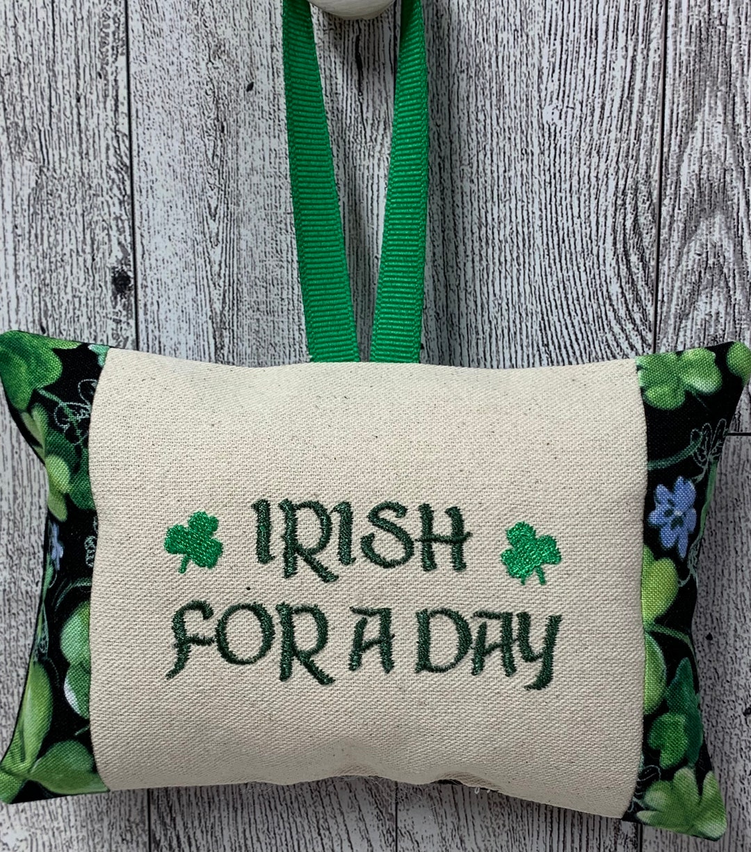 Embroidered St Patrick's Day Pillow: Irish for a Day Doorknob Decor - Etsy