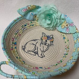 Easter Rope Bowl, Bunny Rope Basket, Clothesline Rope Basket ...