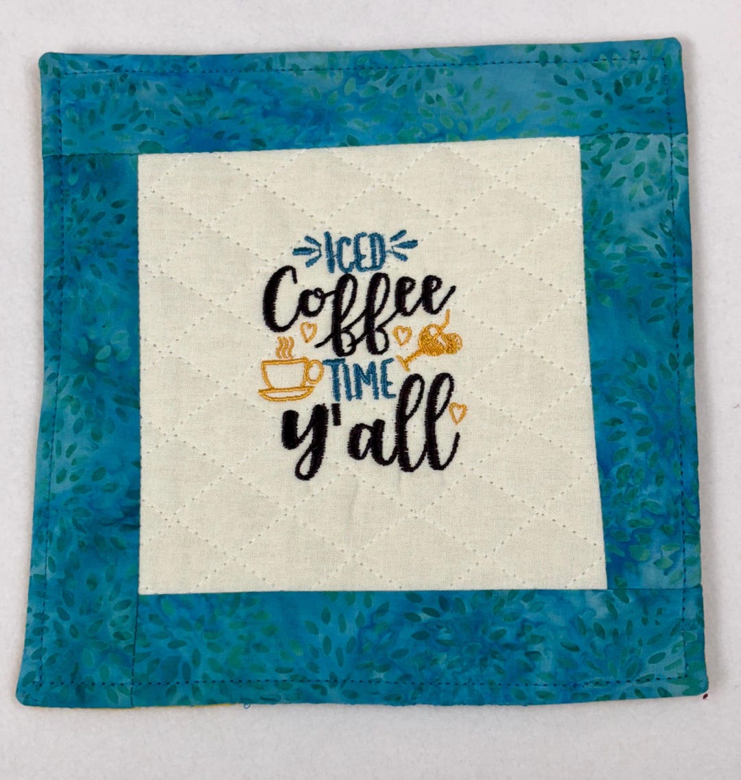 Coffee Mug Rug, Desk Mug Rug, Coffee Cup Coaster, Coffee Lover Gift ...