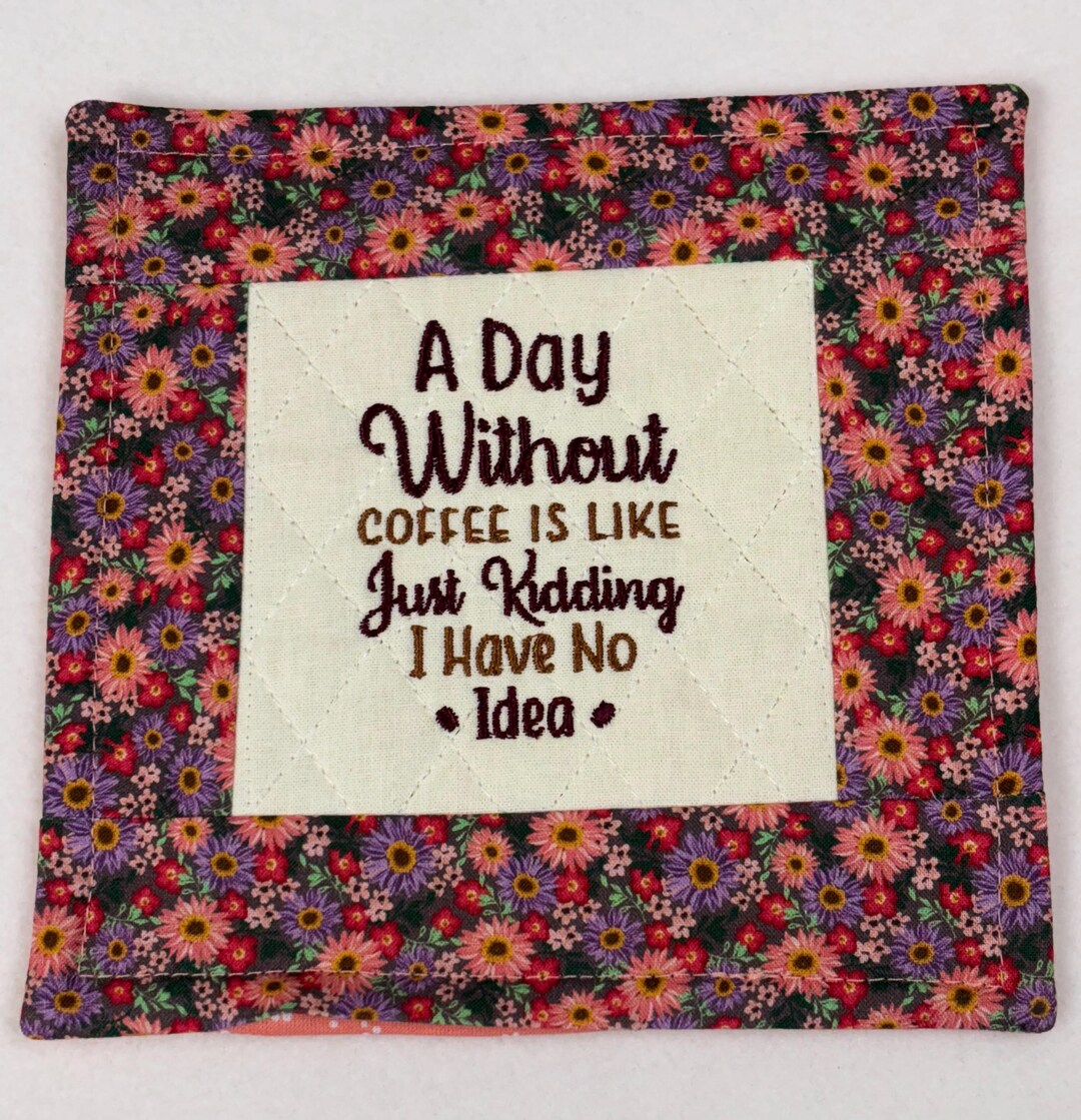 Coffee Mug Rug, Desk Mug Rug, Coffee Cup Coaster, Coffee Lover Gift ...