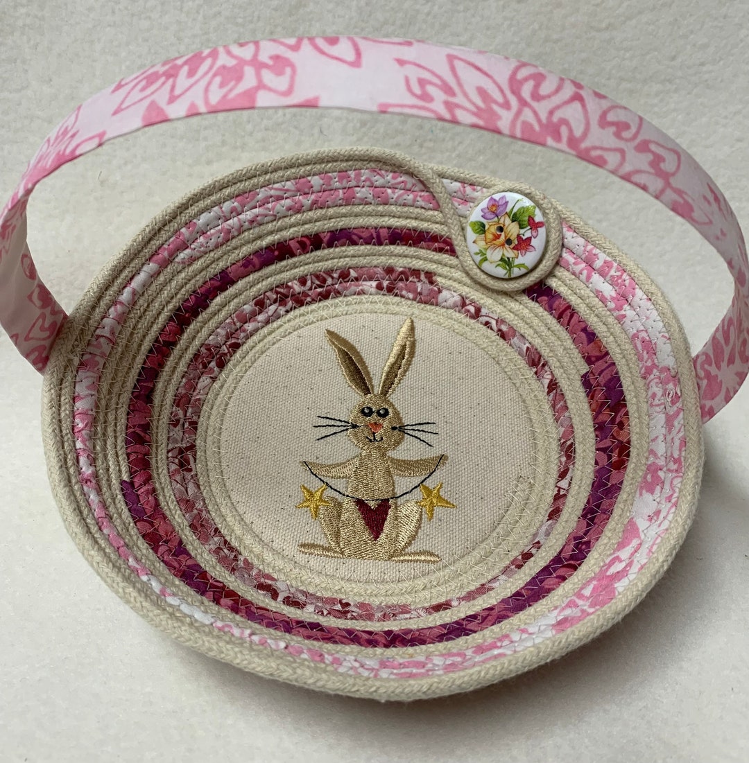 Easter Rabbit Rope Bowl, Egg Basket for Easter, Easter Gift, Decoration ...
