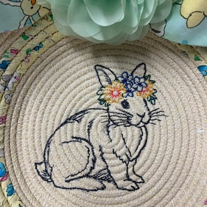 Easter Rope Bowl, Bunny Rope Basket, Clothesline Rope Basket ...