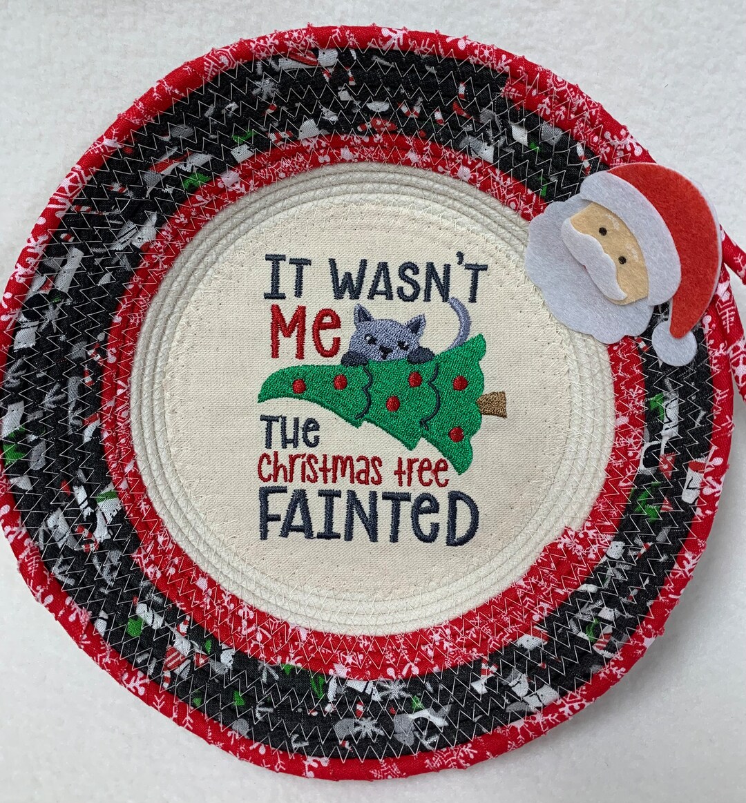 Funny Cat Rope Bowl, Christmas Rope Bowl, Holiday Decoration, Fabric ...