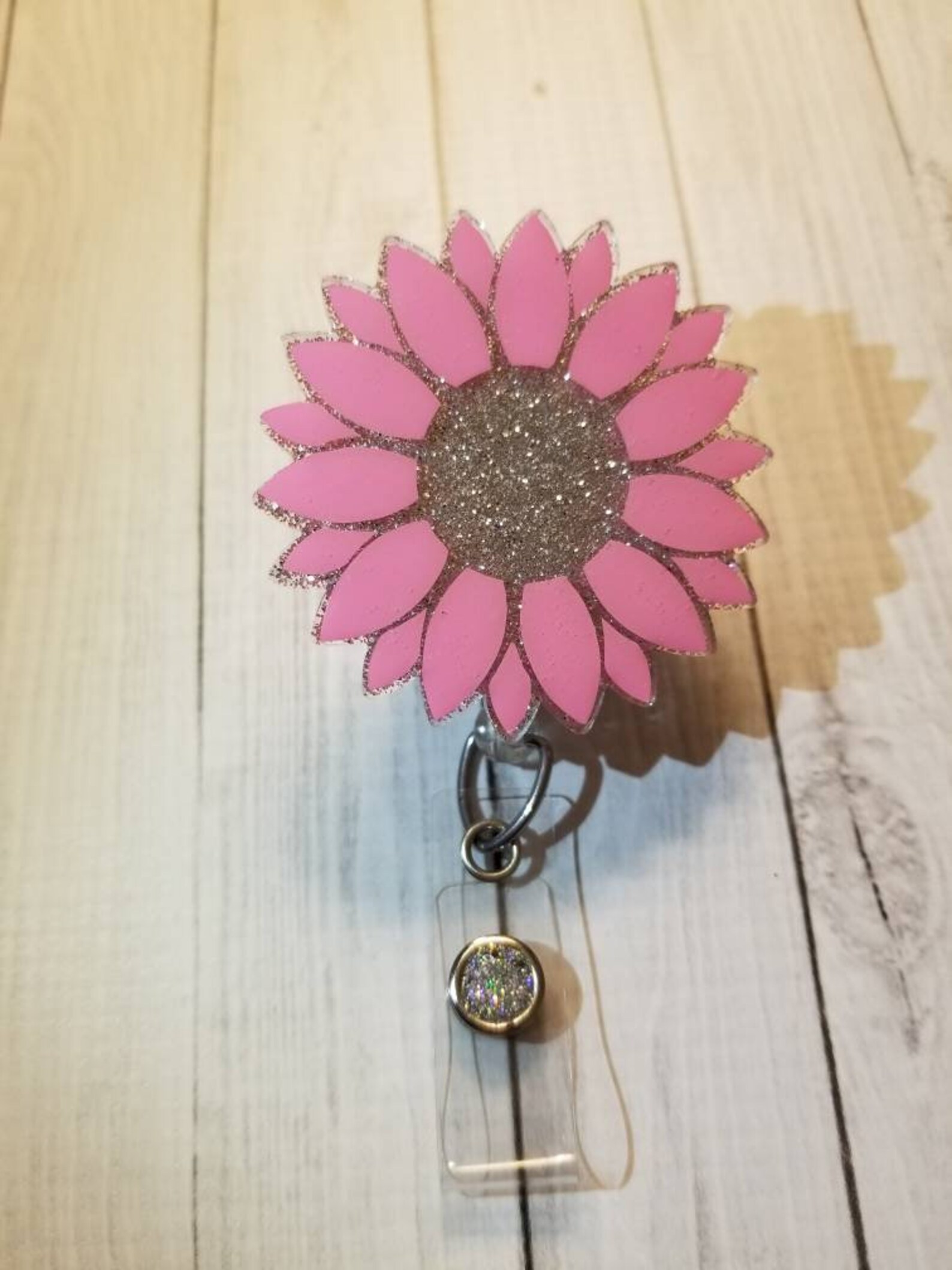 Sparkly Sunflower Badge Reel/glitter Badge Reel/nurse Reel/badge Reel ...