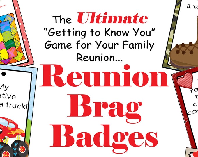 Family Reunion Brag Badges Get to Know Your Family - Etsy