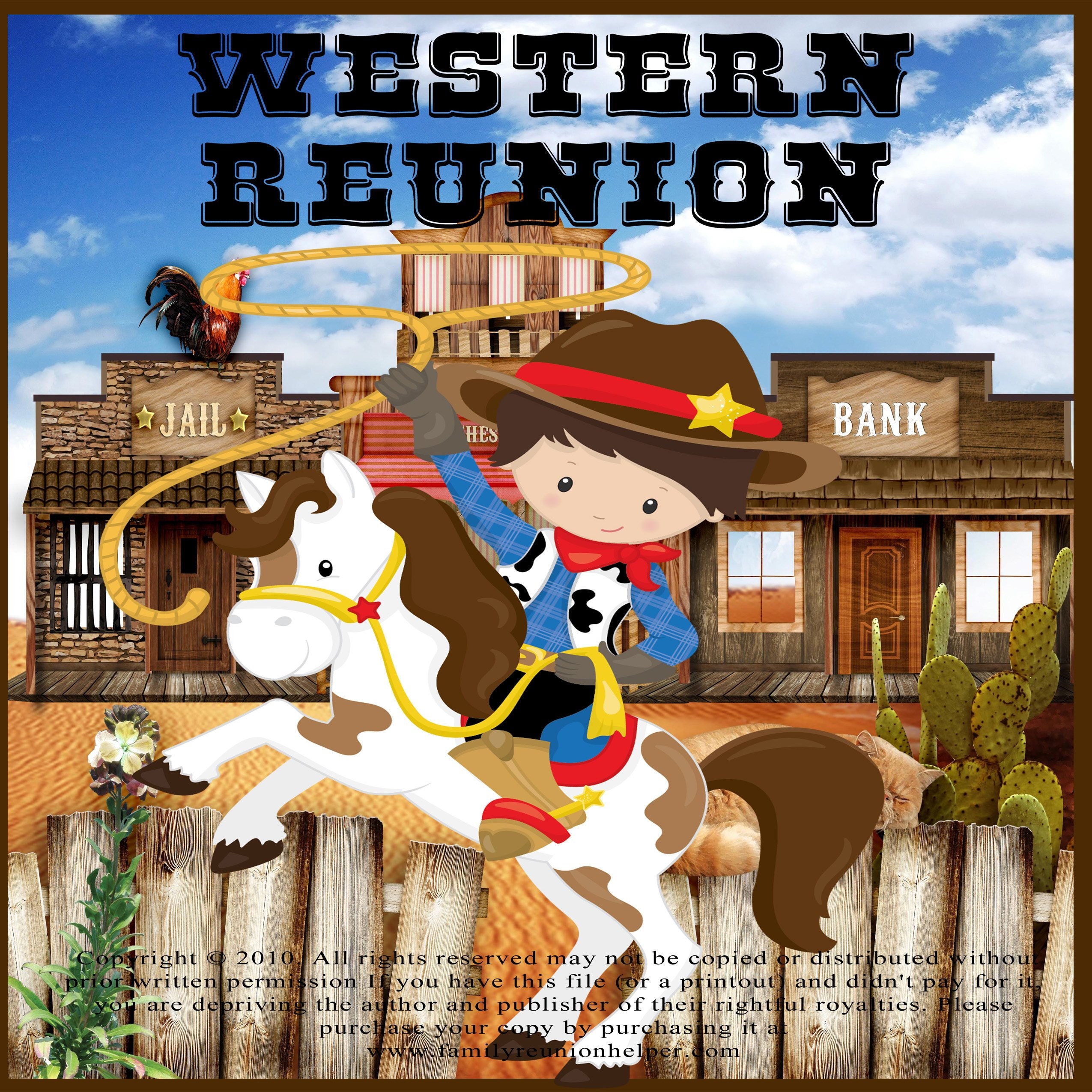 Western Reunion or Party Theme Package. This 50 Page DIGITAL DOWNLOAD ...