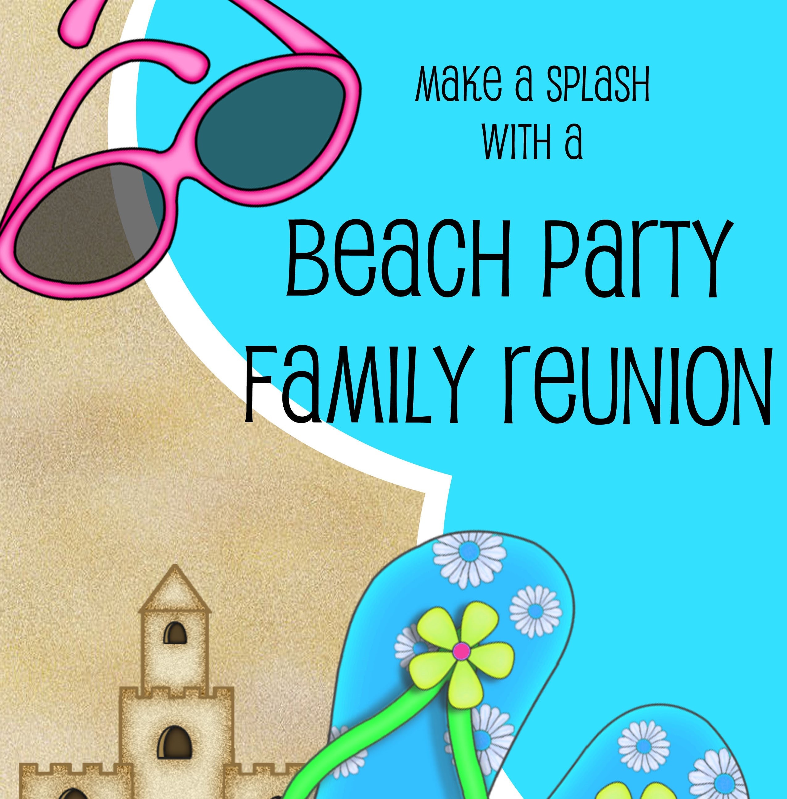 Beach Family Reunion Theme Package - Etsy UK